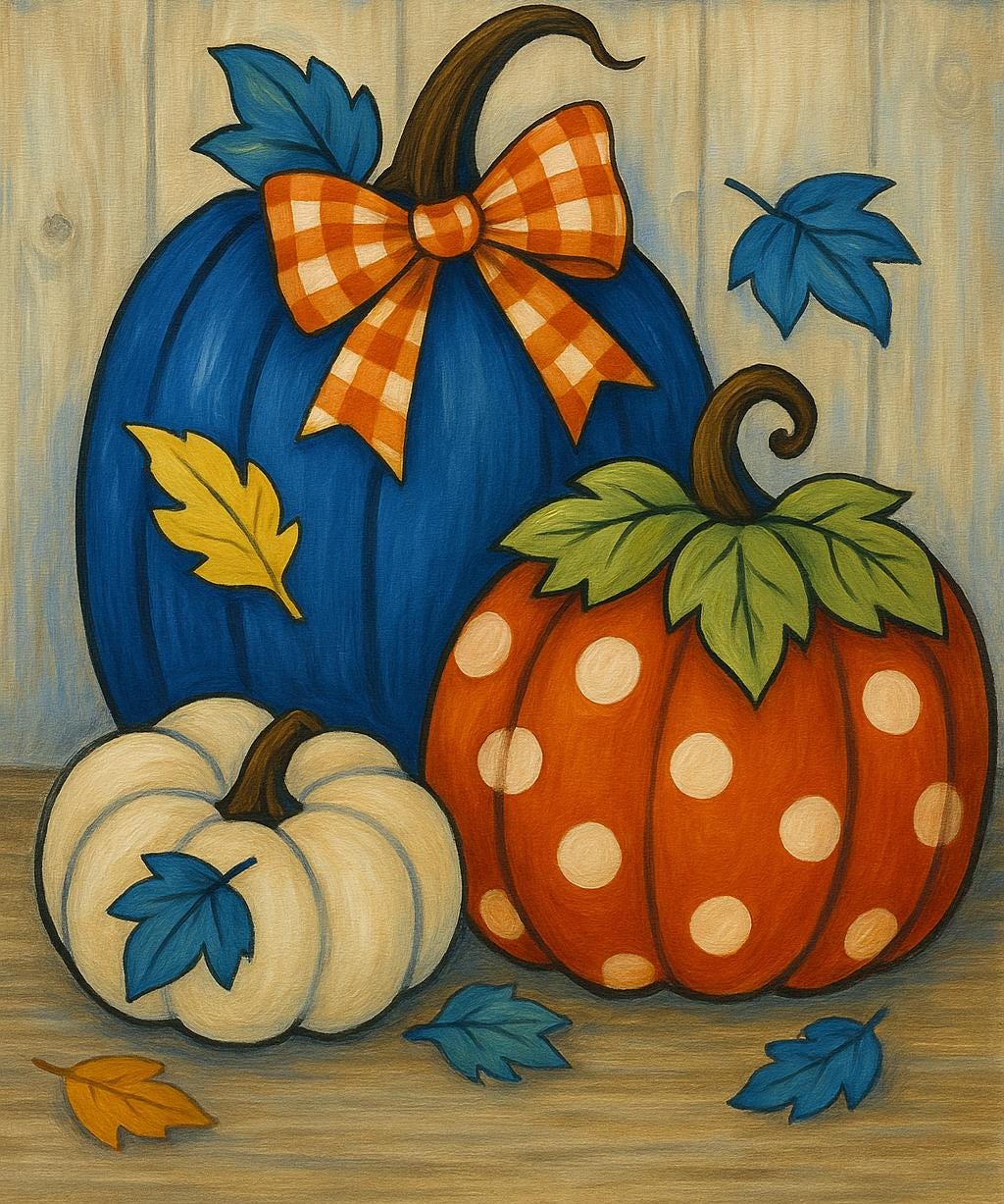 Whimsical Pumpkin Painting Kit – Fall DIY Paint Kit With Pre-drawn ...