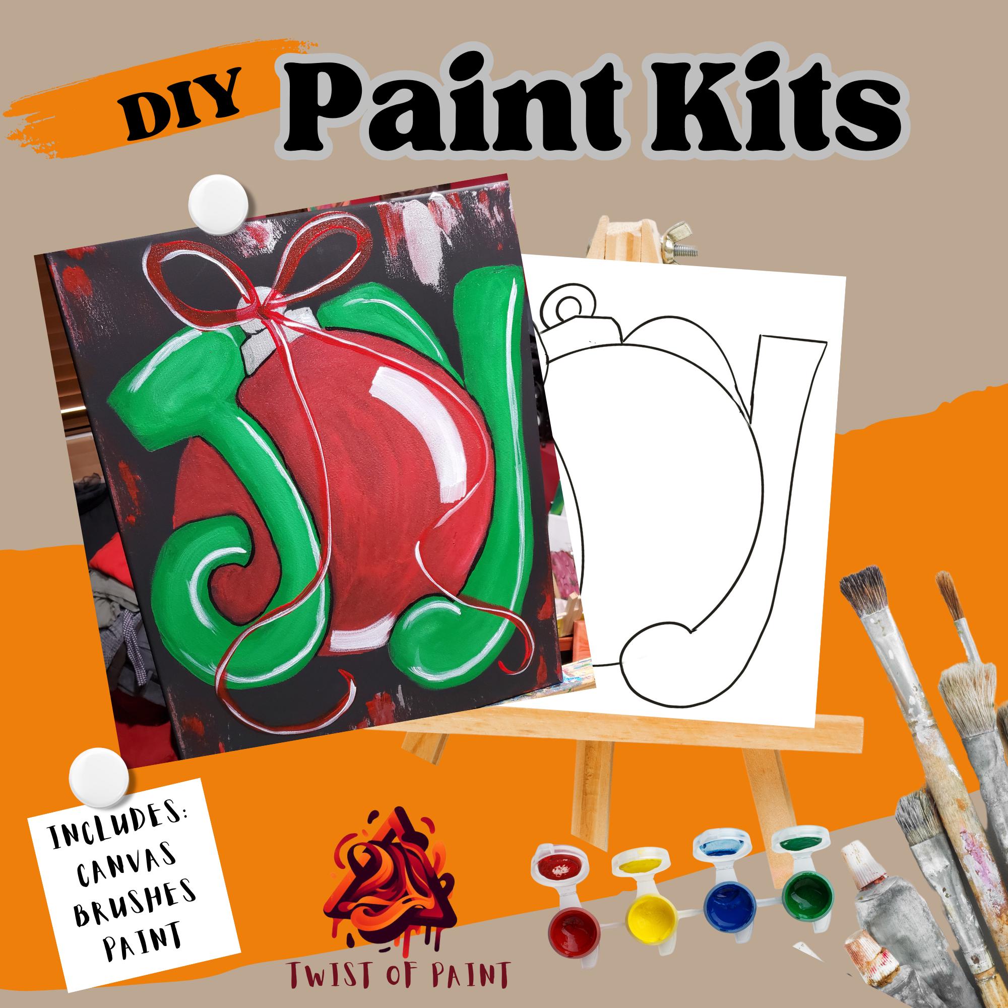Paint Kit Joyful Christmas Oniment for the Tree / Festive Holiday Craft ...
