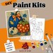 Whimsical Pumpkin Painting Kit – Fall DIY Paint Kit With Pre-drawn ...