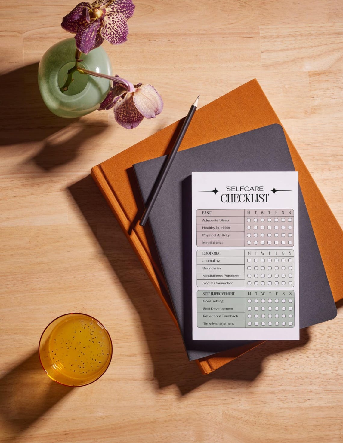 Printable Selfcare Checklist: Sleep Tracker, Nutrition Tracker ...