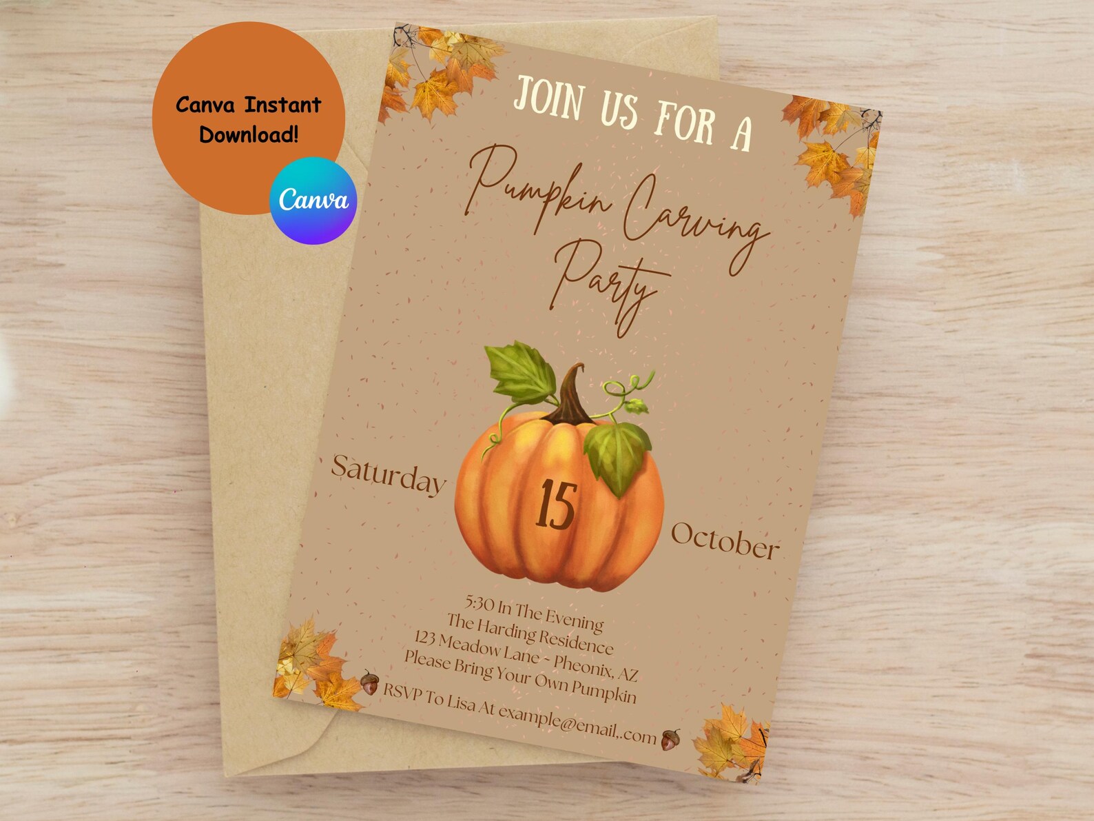 Editable Pumpkin Carving Invitation Template, Pumpkin Carving Party ...