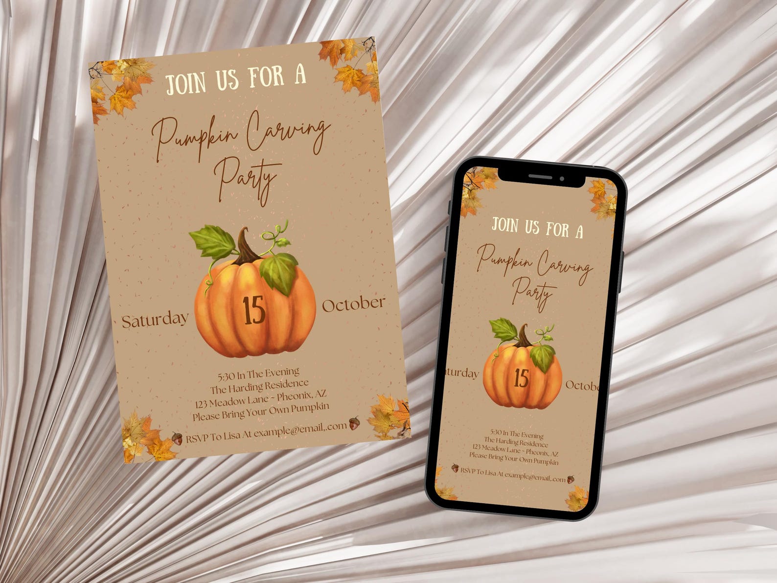 Editable Pumpkin Carving Invitation Template, Pumpkin Carving Party ...