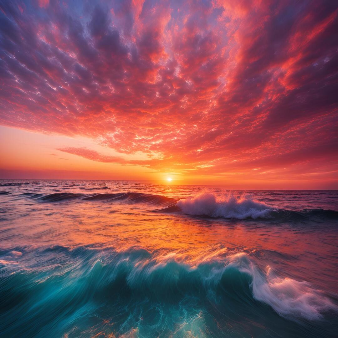 Beautiful Sunset, Digital Wall Art, Sunset Scene, Colourful Sunset - Etsy