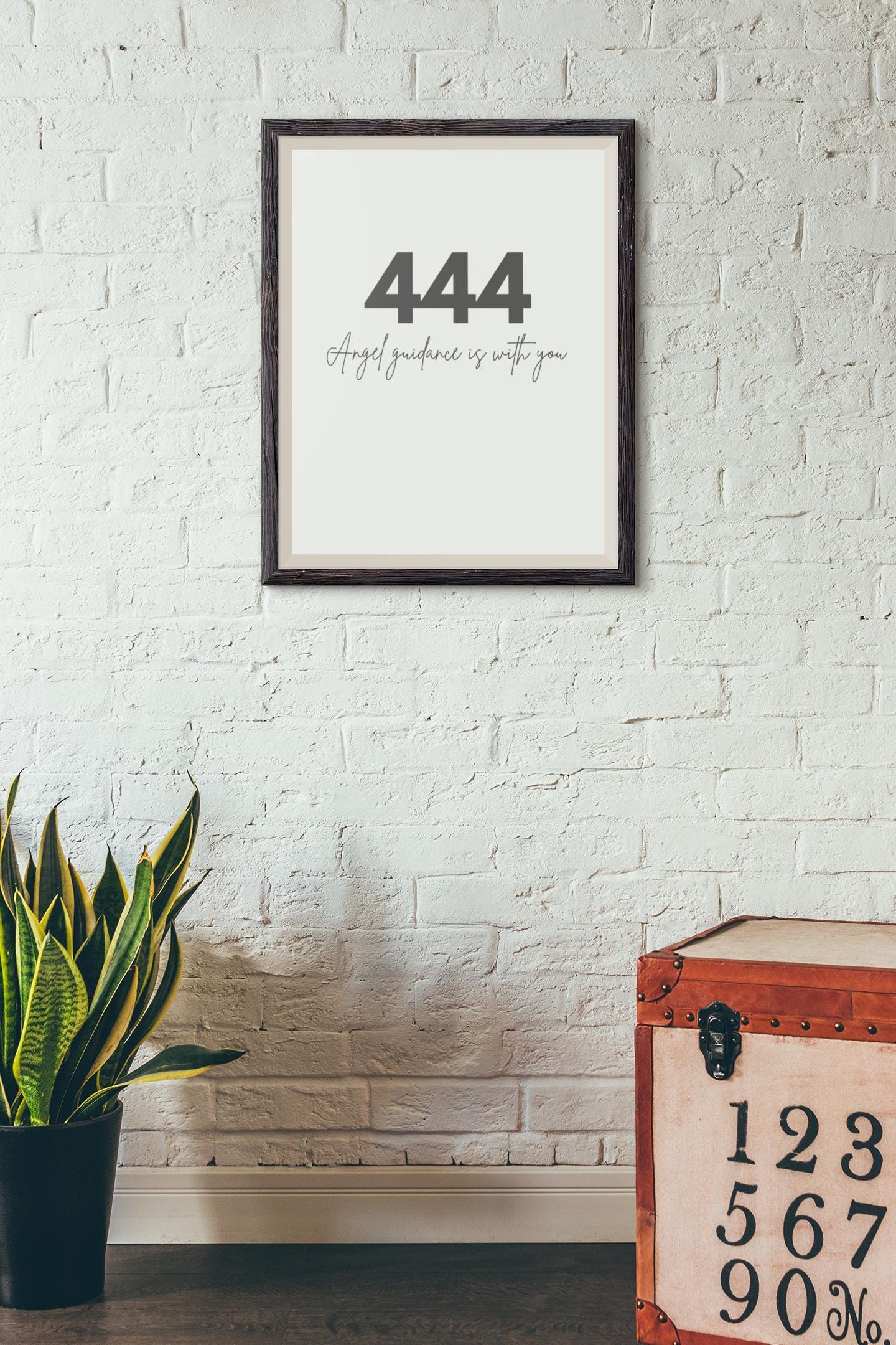 444 Angel Number Digital Print | Spiritual Wall Art | Manifestation ...