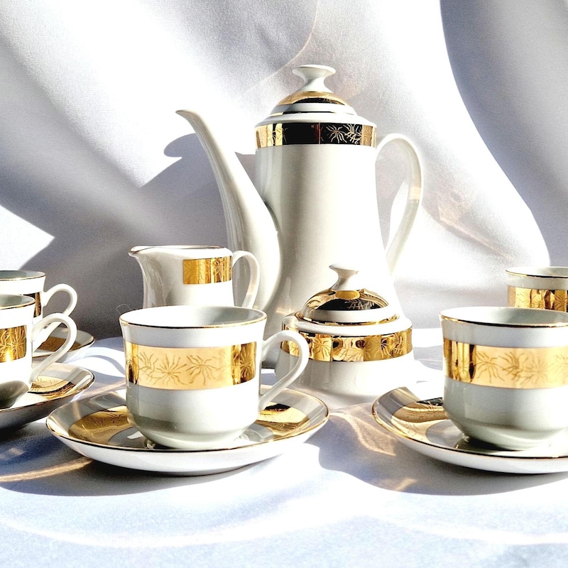Porcelain Coffee Set - Etsy