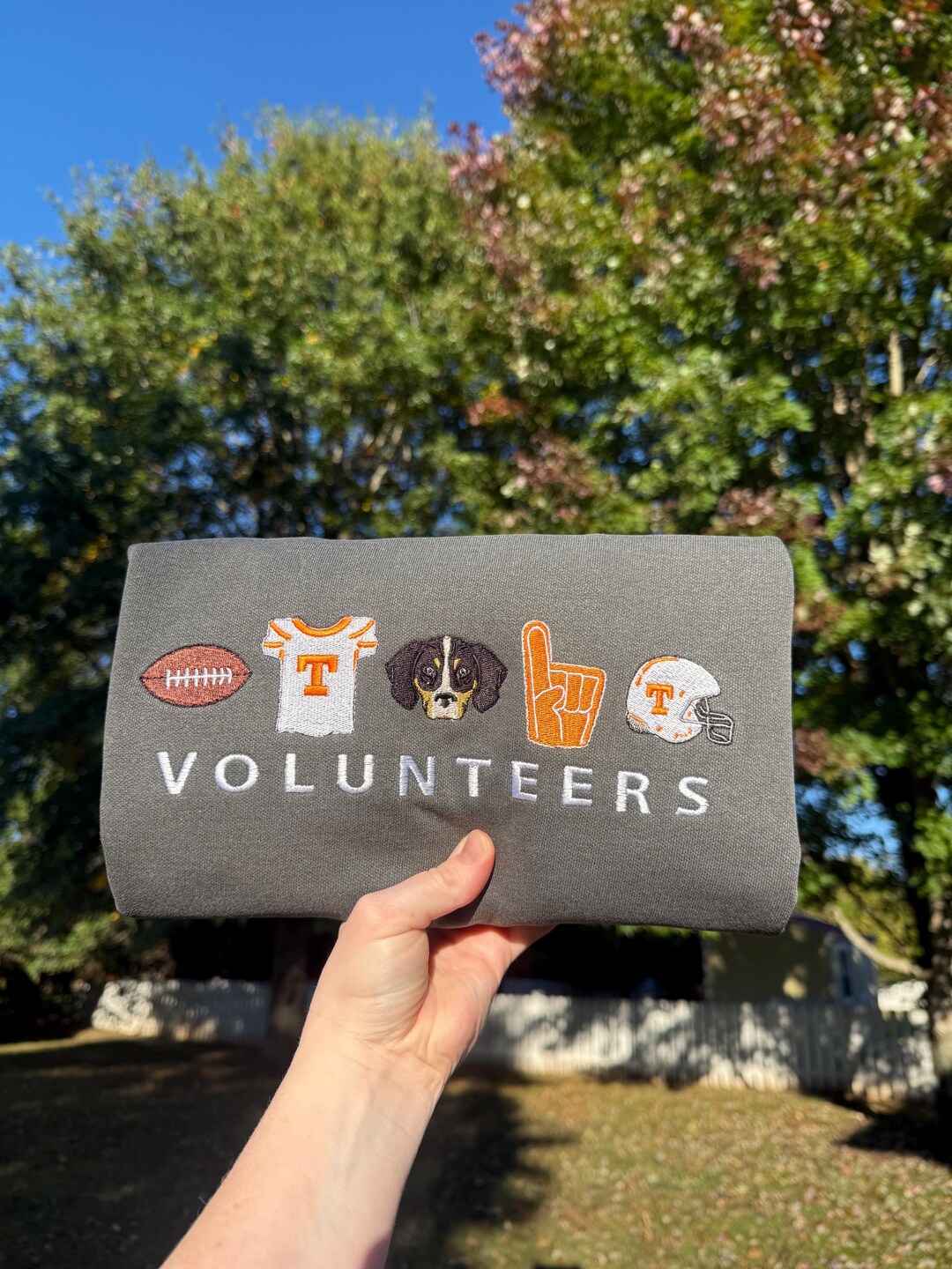 Tennessee Football Icons Custom Embroidered Crewneck Sweatshirt - Etsy