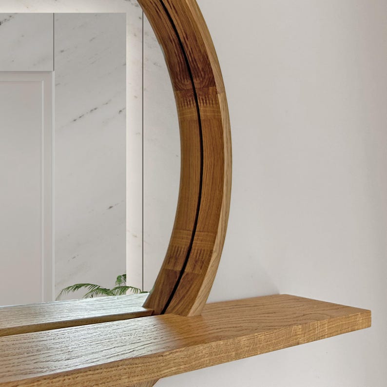 Wooden Mirror, Shelf Mirror, Aesthetic Mirror, Home Mirror, Custom ...