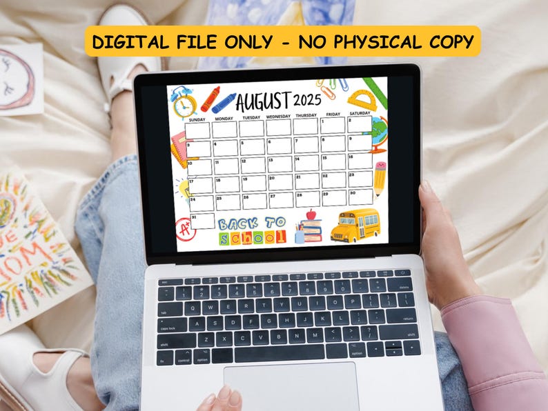 2025 August Calendar Editable, Back to School Calendar, Printable ...