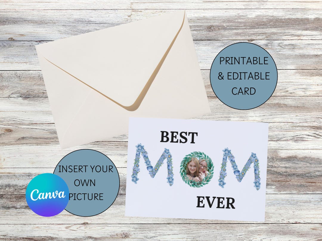 Personalized Mother's Day Photo Card, Custom Mom Card, Personalized ...