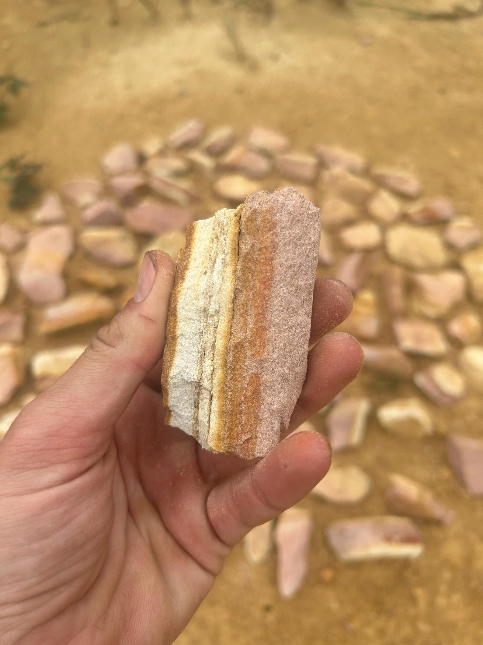 Tri-color Sandstone (aka. “neapolitan Stone” or “strawberry Sandstone ...