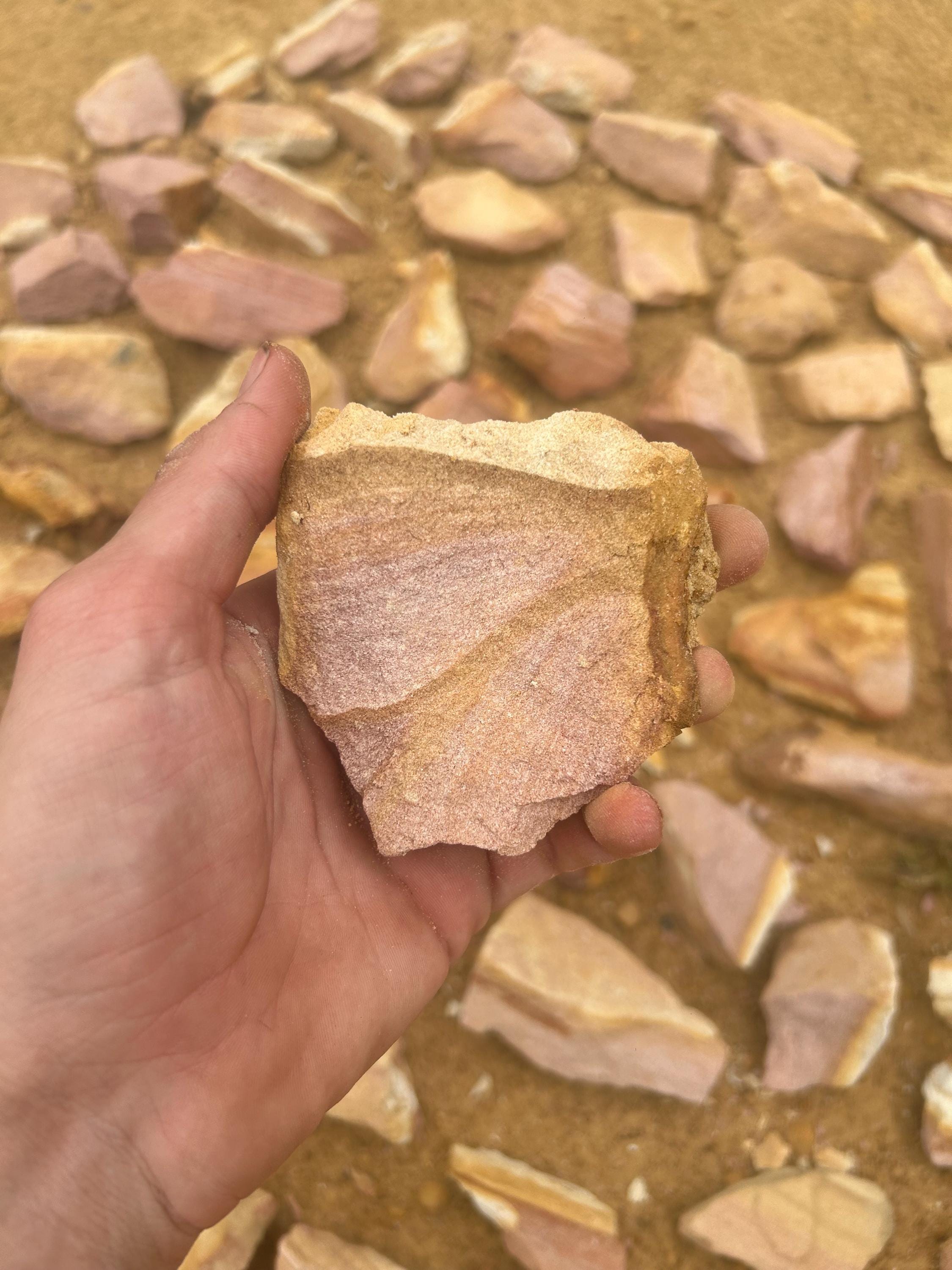 Tri-color Sandstone (aka. “neapolitan Stone” or “strawberry Sandstone ...