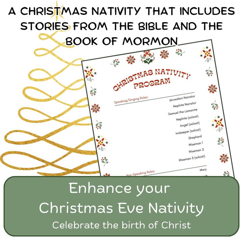 LDS Nativity Program Script|christmas Play Skit From Book of Mormon ...
