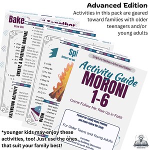 Family Scripture Activity Guide|fun Fhe|come Follow Me Lessons|moroni 1-6|games|december 2-8 ...