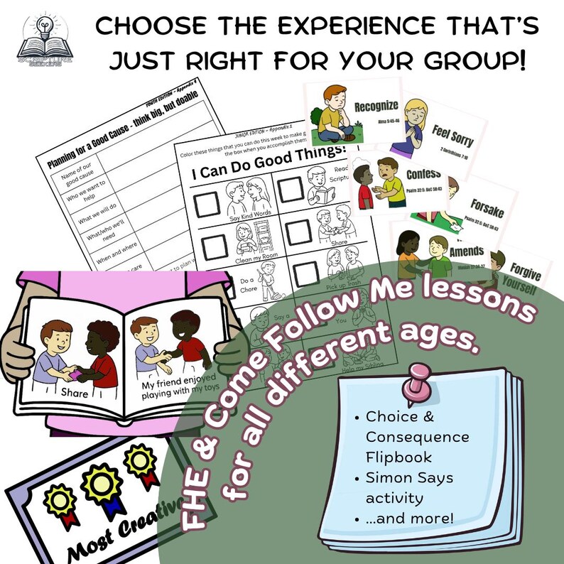 Come Follow Me Lessons Help|family Scripture Activity Guide|fun FHE|D&C ...