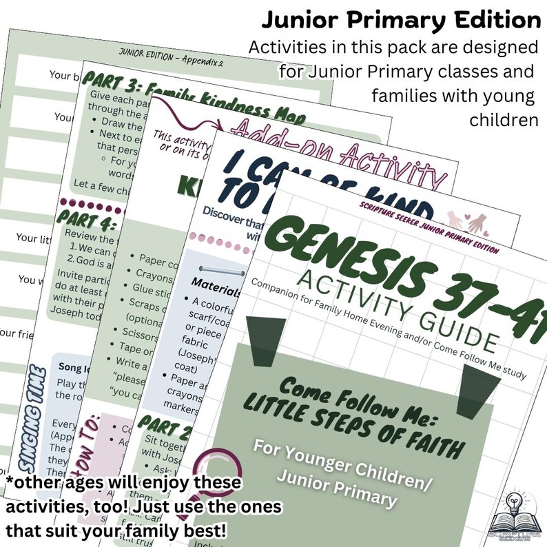 Come Follow Me Genesis 37-41 Activity Guide | Joseph's Story Lesson ...