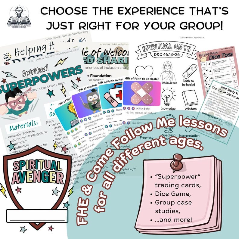 Come Follow Me Lessons Help|family Scripture Activity Guide|fun FHE|D&C ...