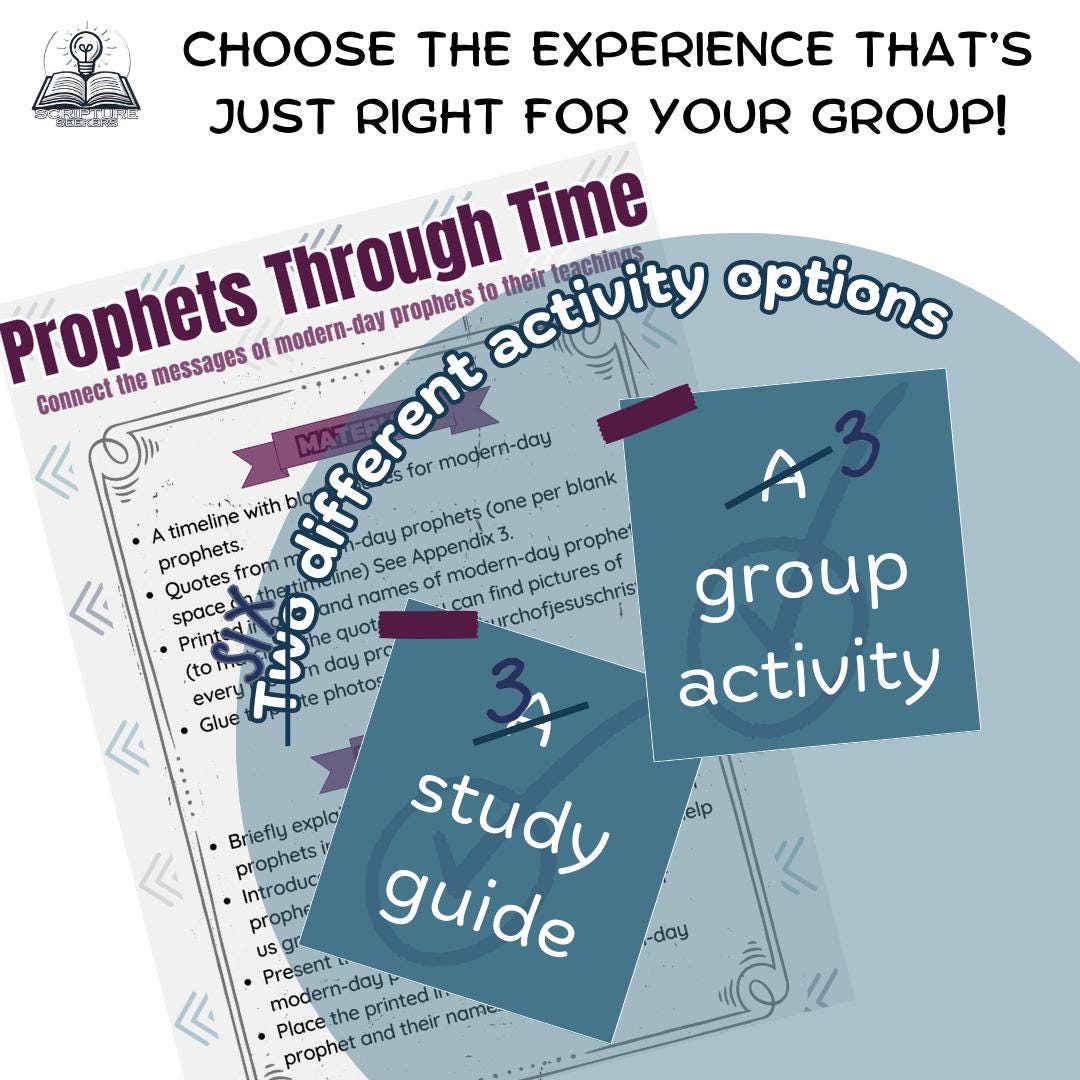 Come Follow Me Lessons Help|family Scripture Activity Guide|fun Fhe ...
