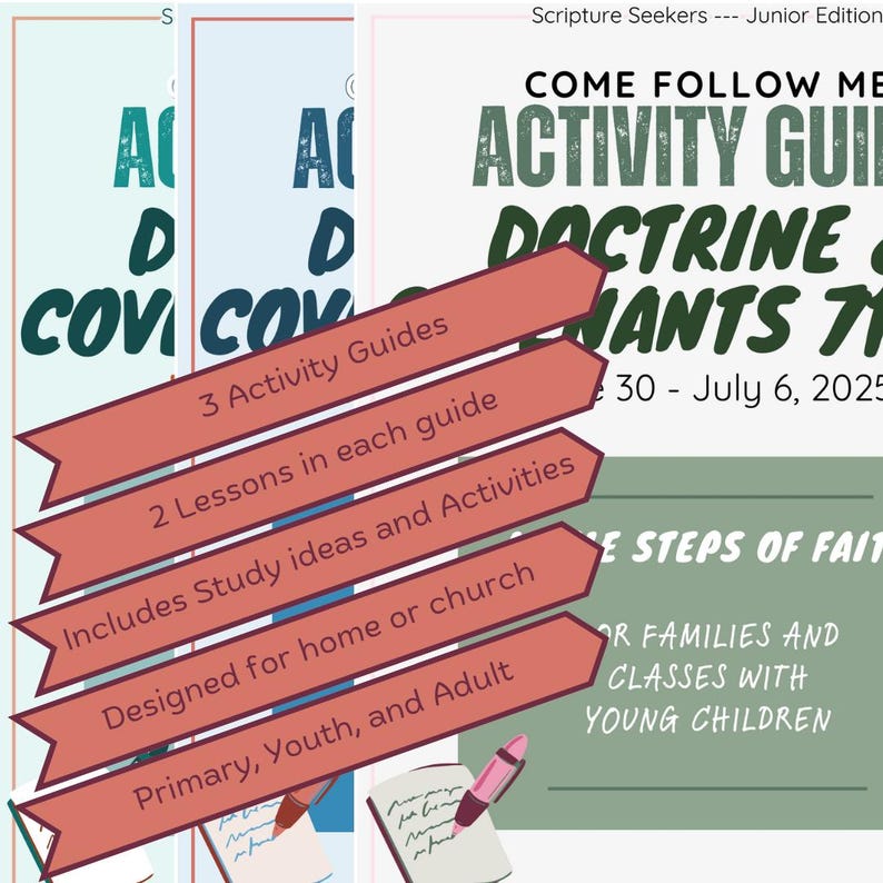 Come Follow Me Lessons Help|family Scripture Activity Guide|fun FHE|D&C ...