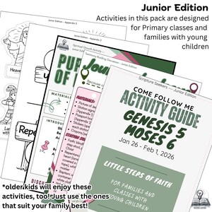 Come Follow Me Genesis 5, Moses 6 Lesson & Activity Guide (jan26 - Feb1 ...
