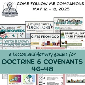 Come Follow Me Lessons Help|family Scripture Activity Guide|fun FHE|D&C ...