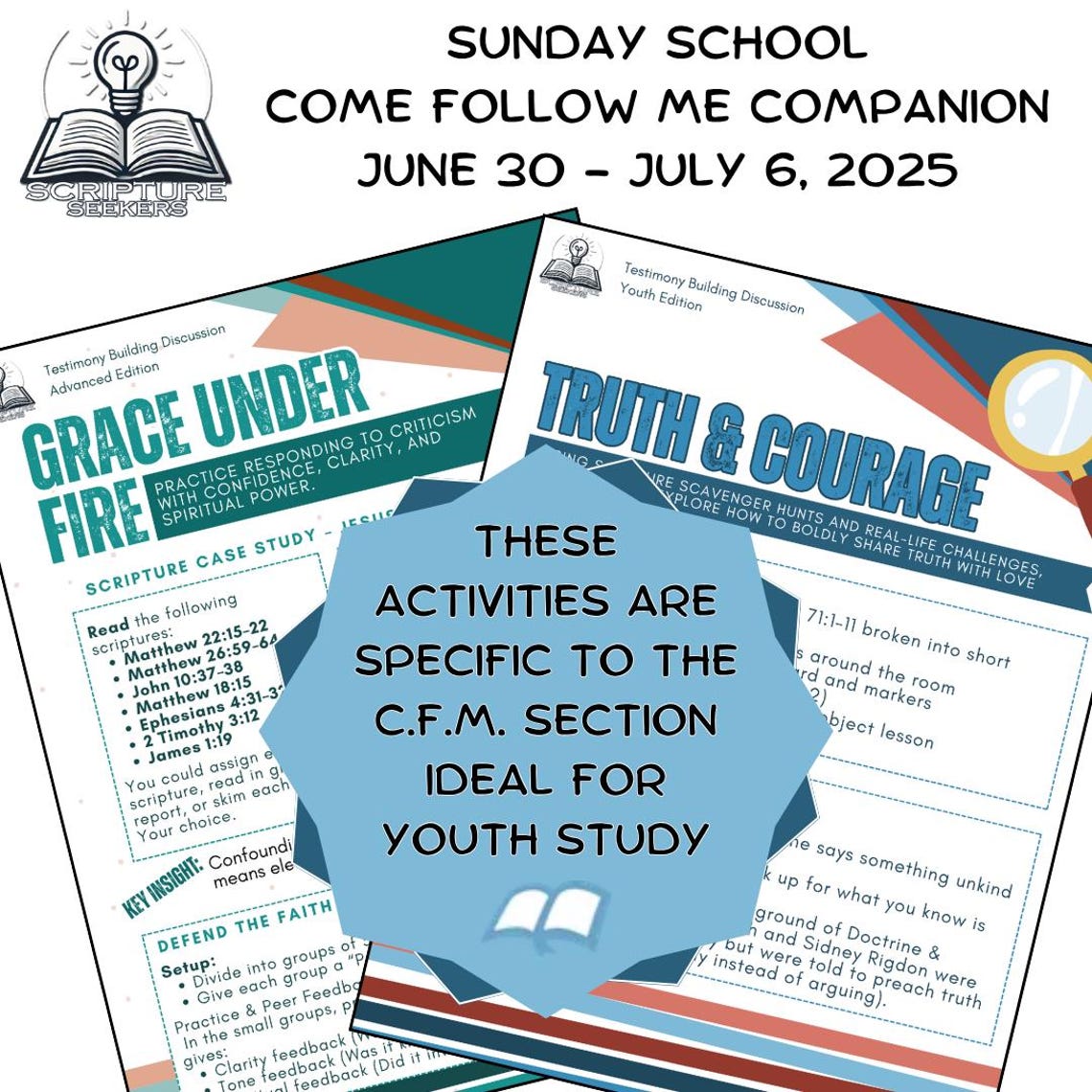 Come Follow Me Lessons Help|family Scripture Activity Guide|fun FHE|D&C ...