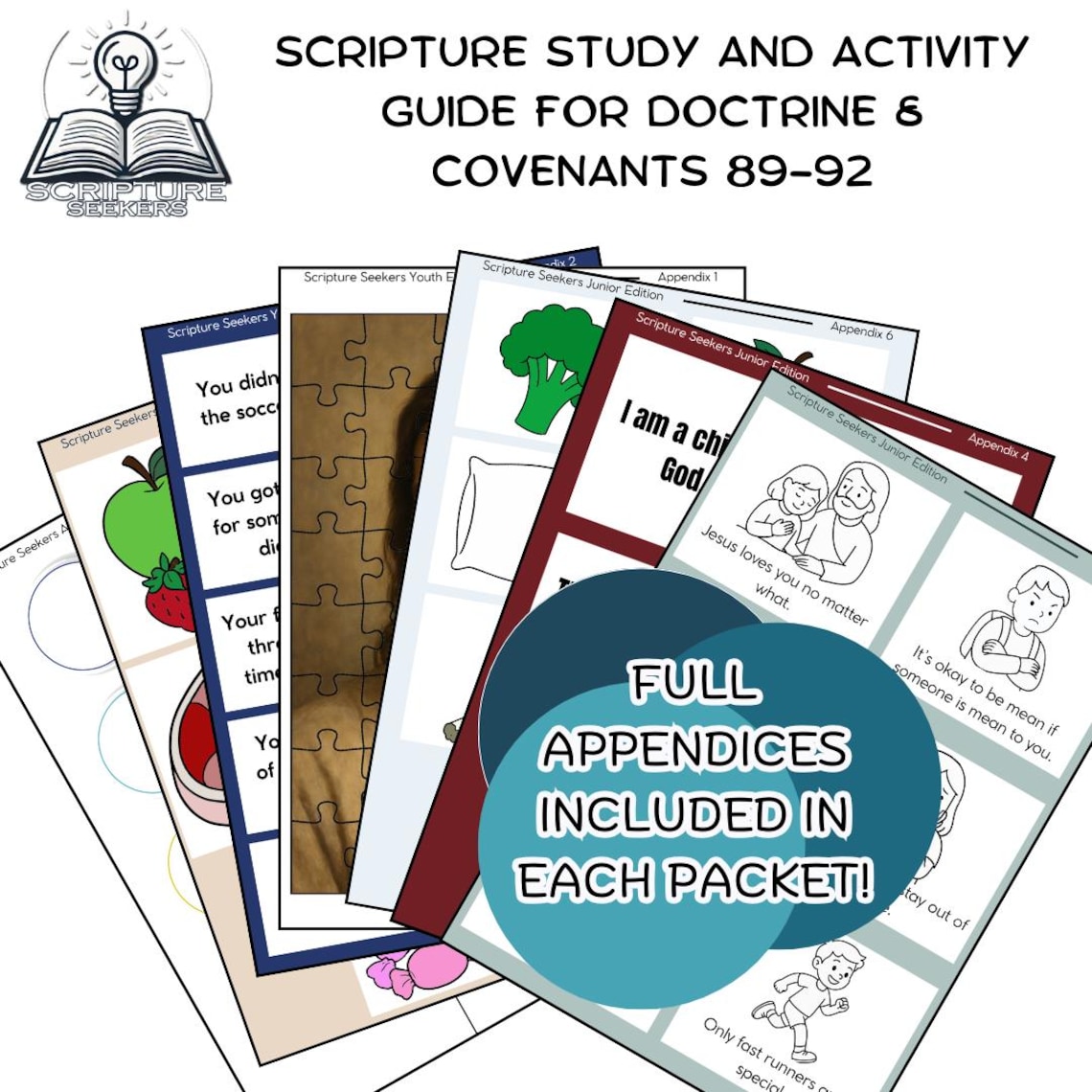 Come Follow Me Lessons Help|family Scripture Activity Guide|fun FHE|D&C ...