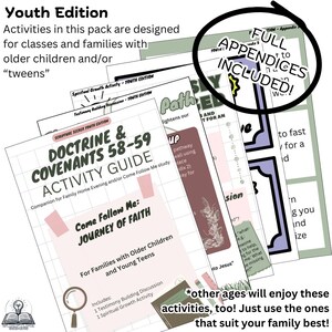 Come Follow Me Lessons Help|family Scripture Activity Guide|fun FHE|D&C ...