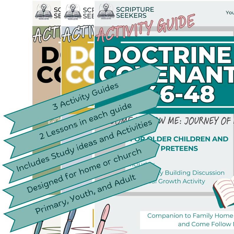 Come Follow Me Lessons Help|family Scripture Activity Guide|fun FHE|D&C ...