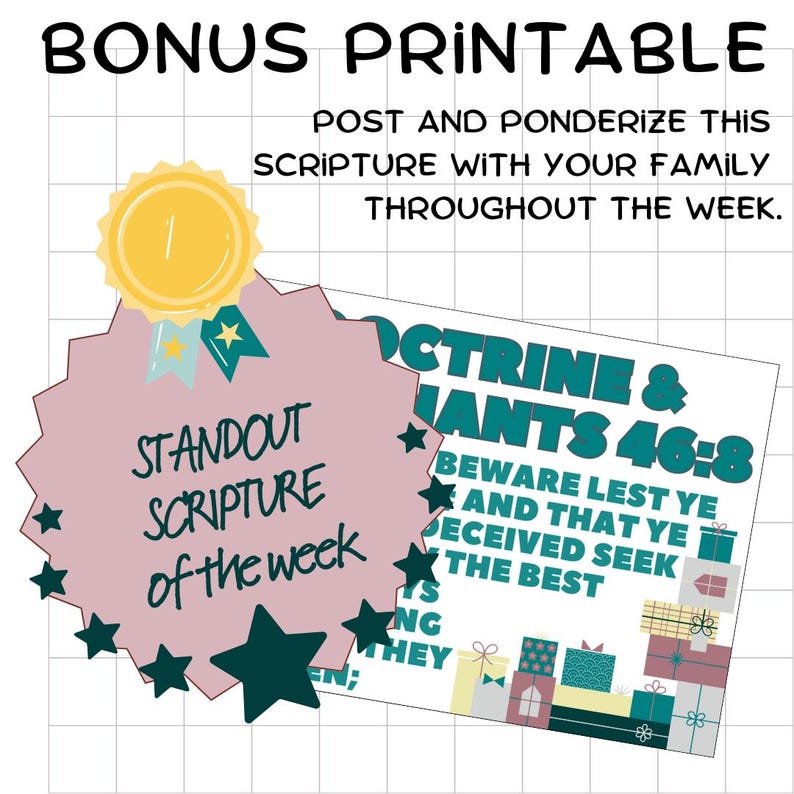 Come Follow Me Lessons Help|family Scripture Activity Guide|fun FHE|D&C ...