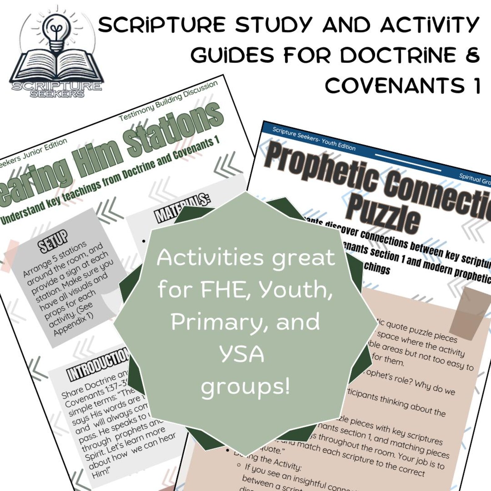 Come Follow Me Lessons Help|family Scripture Activity Guide|fun Fhe ...