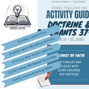 Come Follow Me Lessons Help|family Scripture Activity Guide|fun FHE|D&C ...