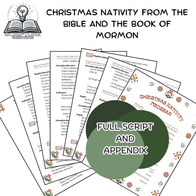 LDS Nativity Program Script|christmas Play Skit From Book of Mormon ...