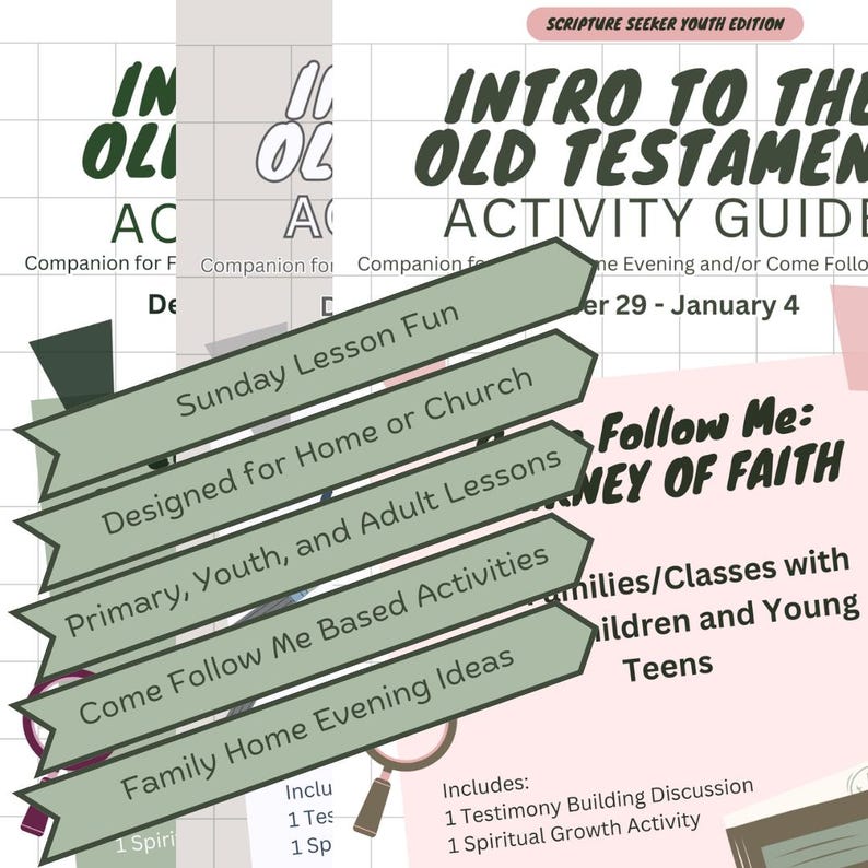 Come Follow Me Introduction to the Old Testament Activity & Lesson ...