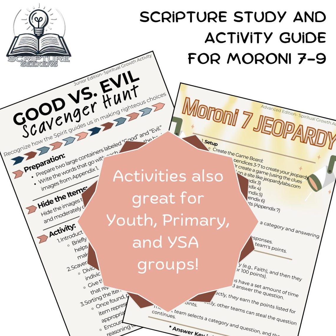 Family Scripture Activity Guide|fun Fhe|come Follow Me Lessons|moroni 7 ...