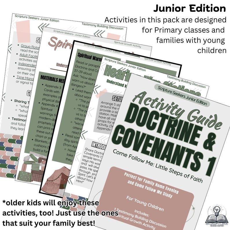 Come Follow Me Lessons Help|family Scripture Activity Guide|fun Fhe ...