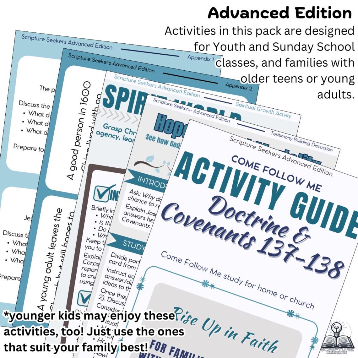Come Follow Me Lessons Help|family Scripture Activity Guide|fun FHE|D&C ...