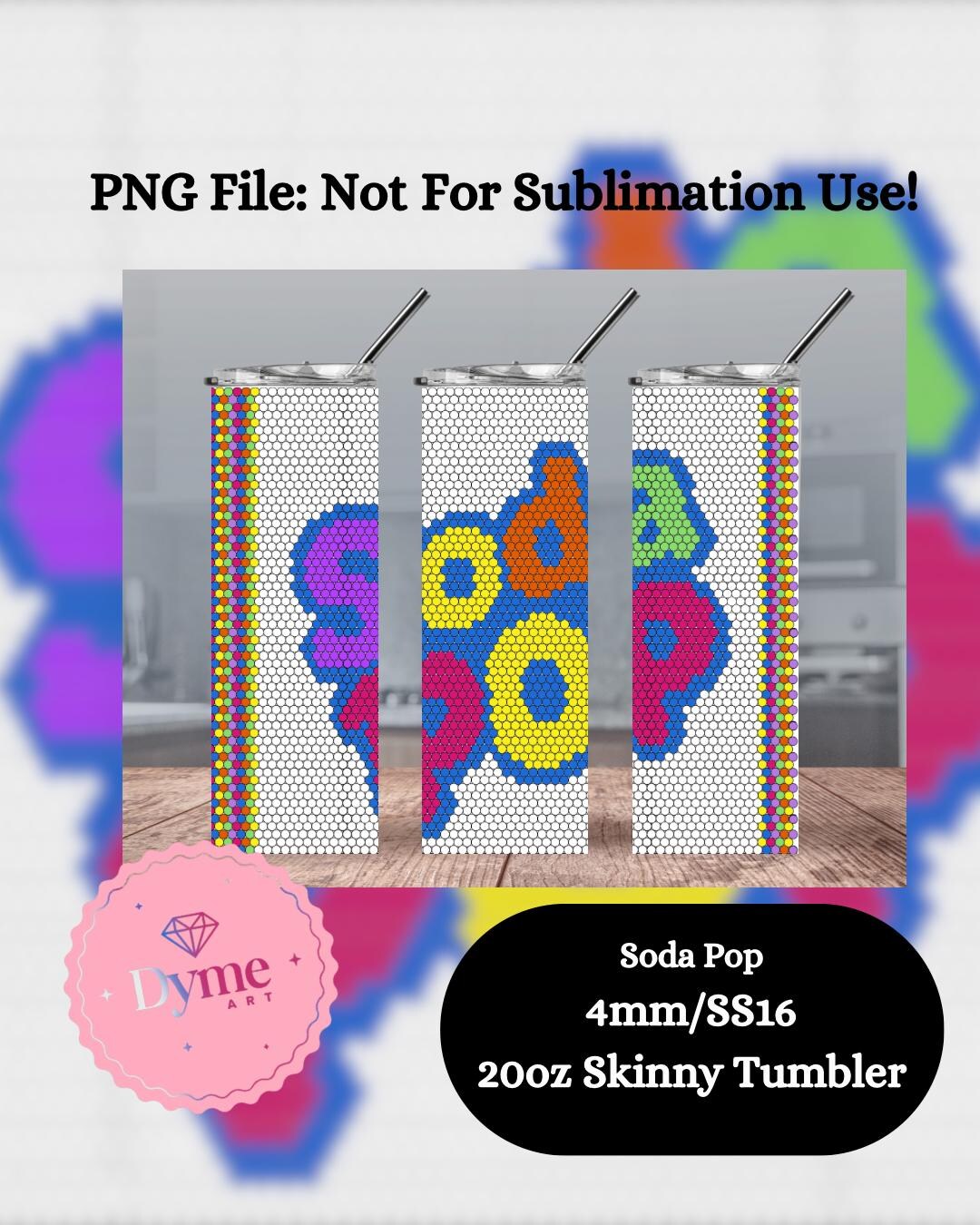 KPOP Soda Pop/ Rhinestone Template Pattern Digital Design/ 20oz Skinny ...