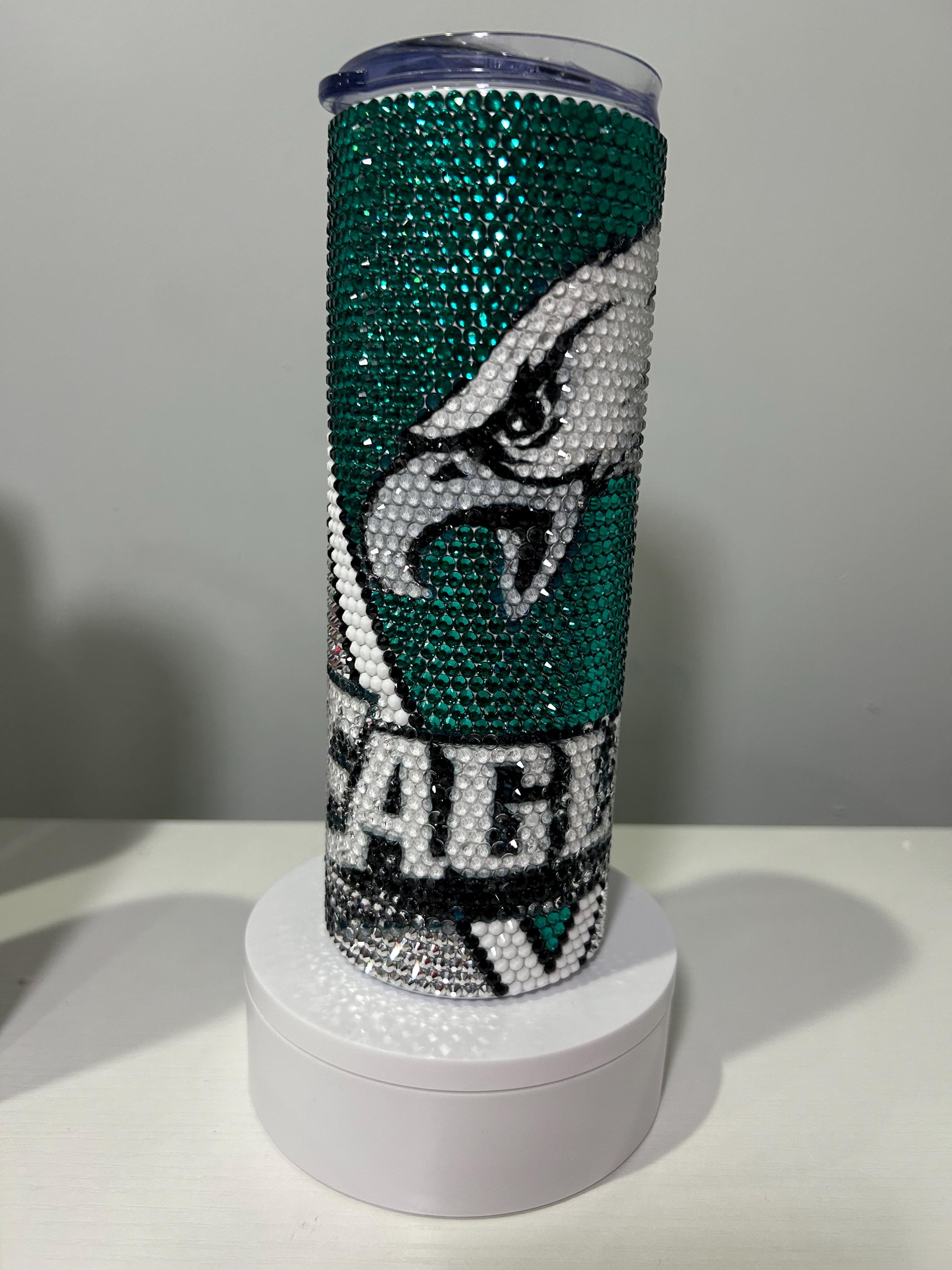 Eagles Football Sport Teams Diamond-glass Rhinestone 20oz Skinny ...