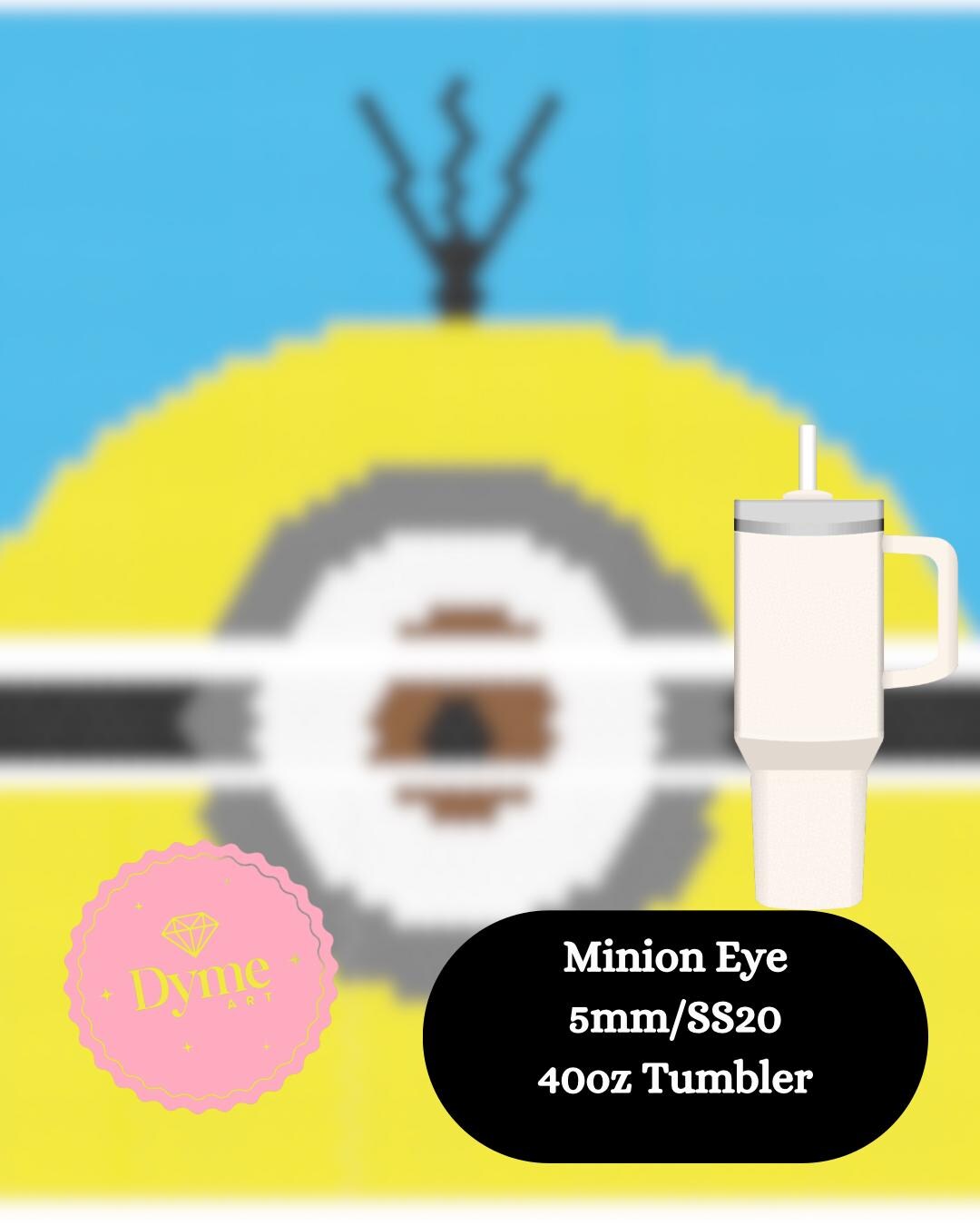 Minion Eye/ Rhinestone Template/ Digital Design/ 40oz Tumbler Cup/ 5mm ...