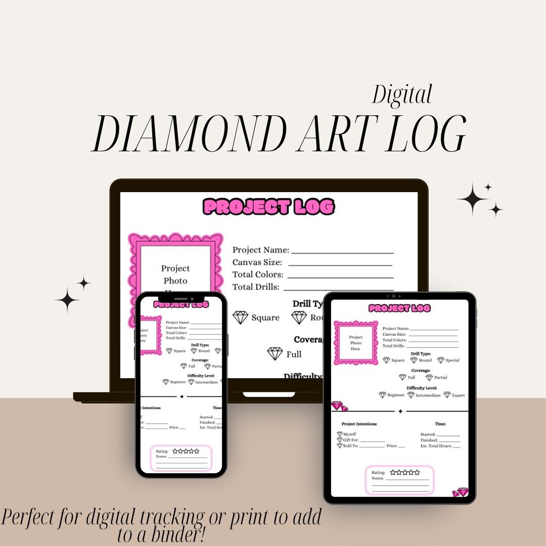 Pink Diamond Art Painting Digital/printable Download: Project Log ...