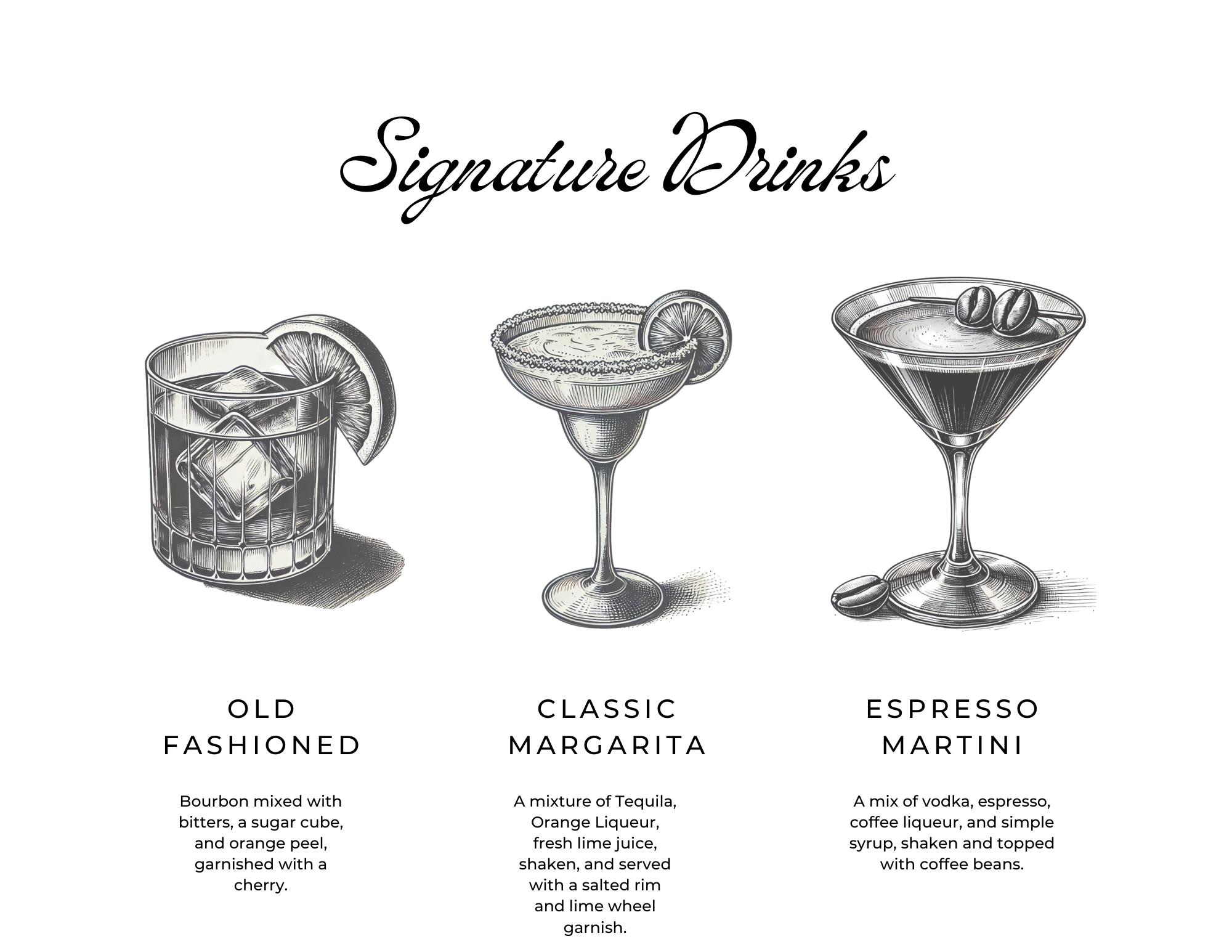 Printable Drink Menu - Etsy