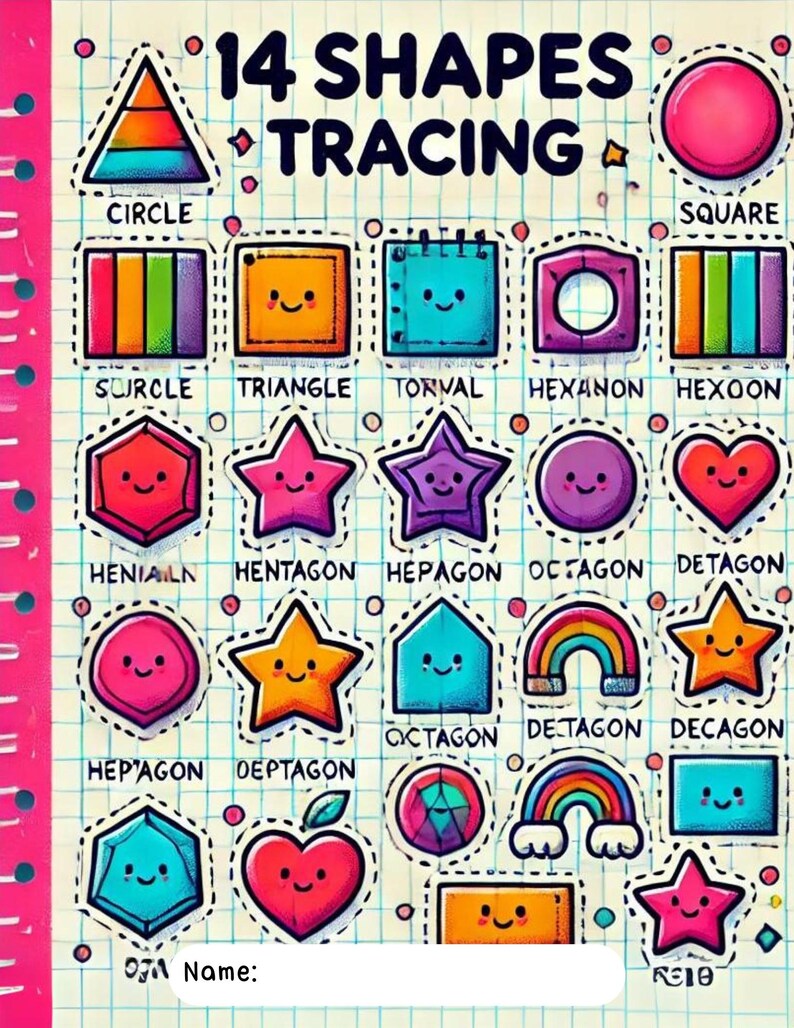 14 Shapes Tracing - Etsy