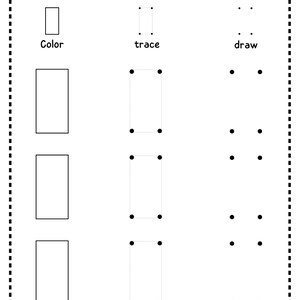 SHAPES: Coloring, Tracing & Drawing - Etsy