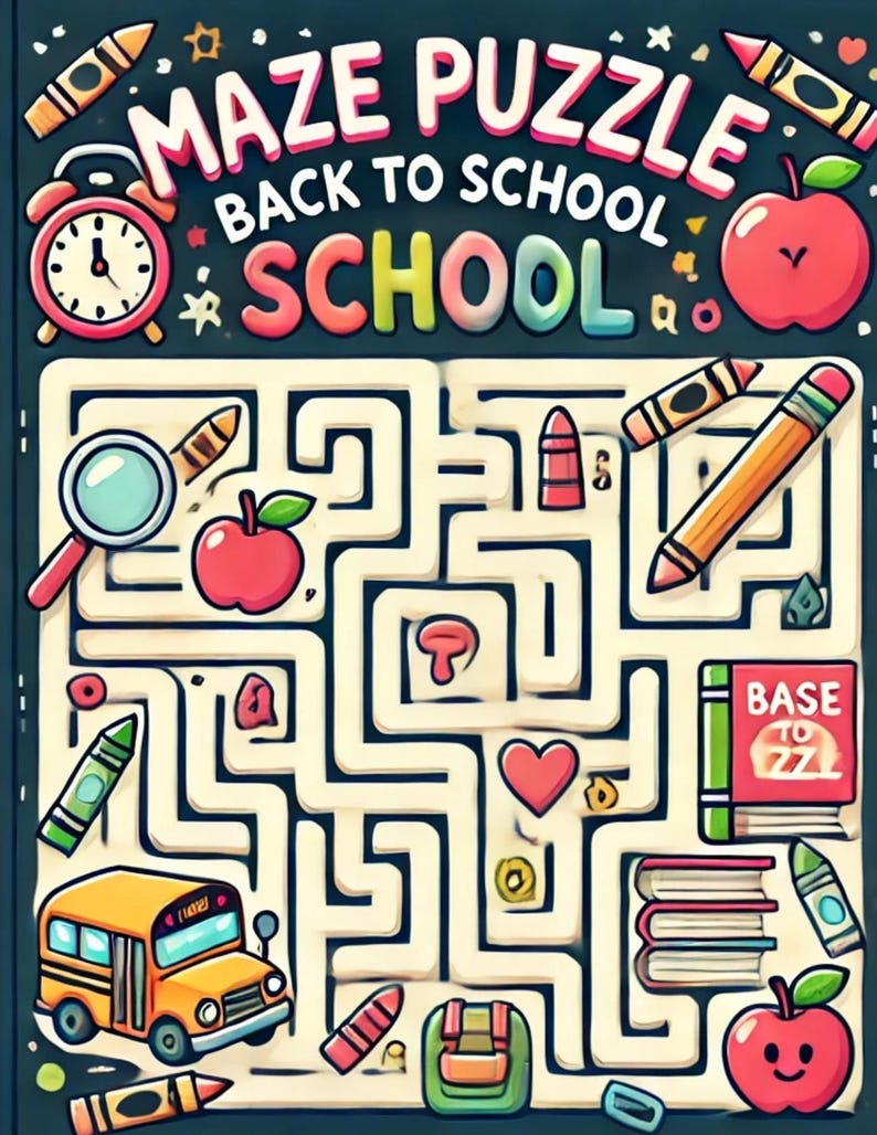 Maze Puzzle - Back to School - Etsy