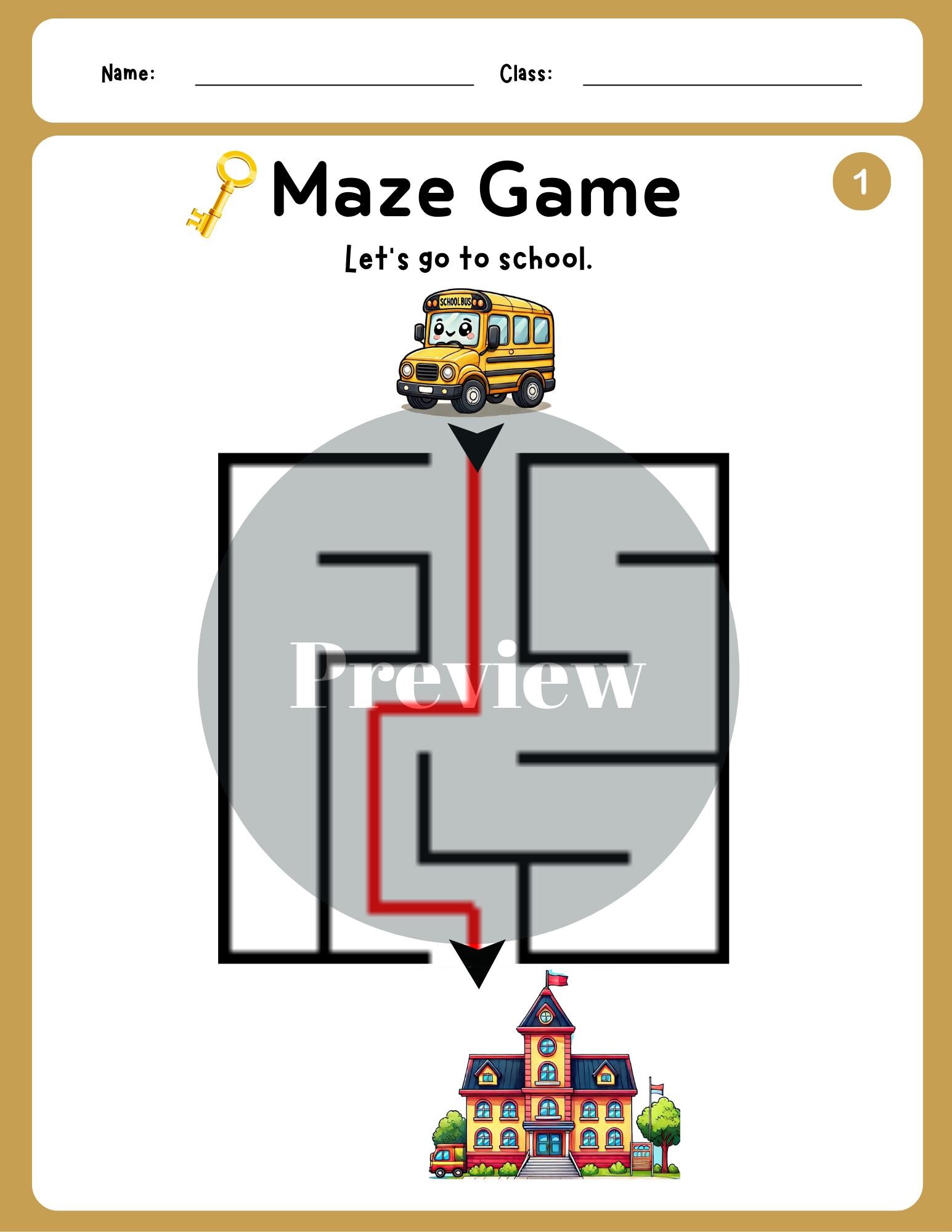 Maze Puzzle - Back to School - Etsy