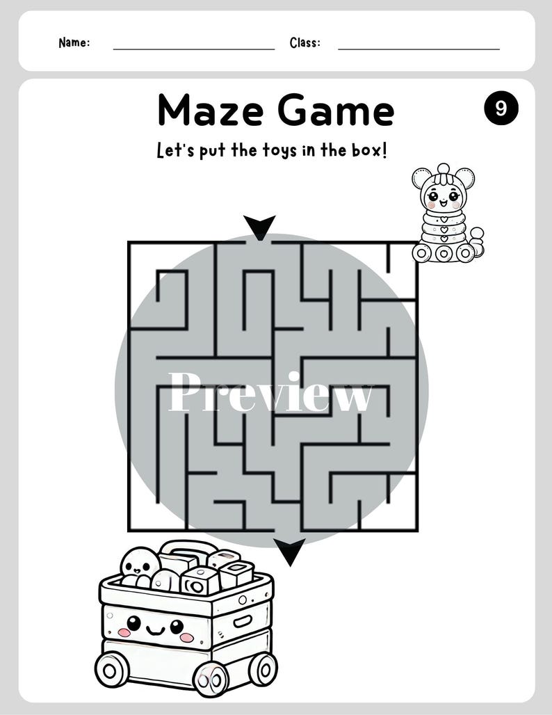 Maze Puzzle - Back to School - Etsy