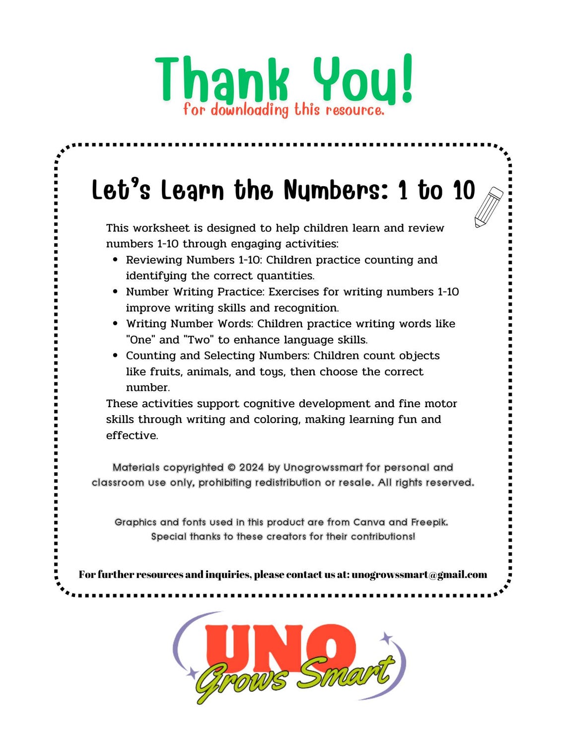 Let’s Learn the Numbers: 1 to 10 - Etsy