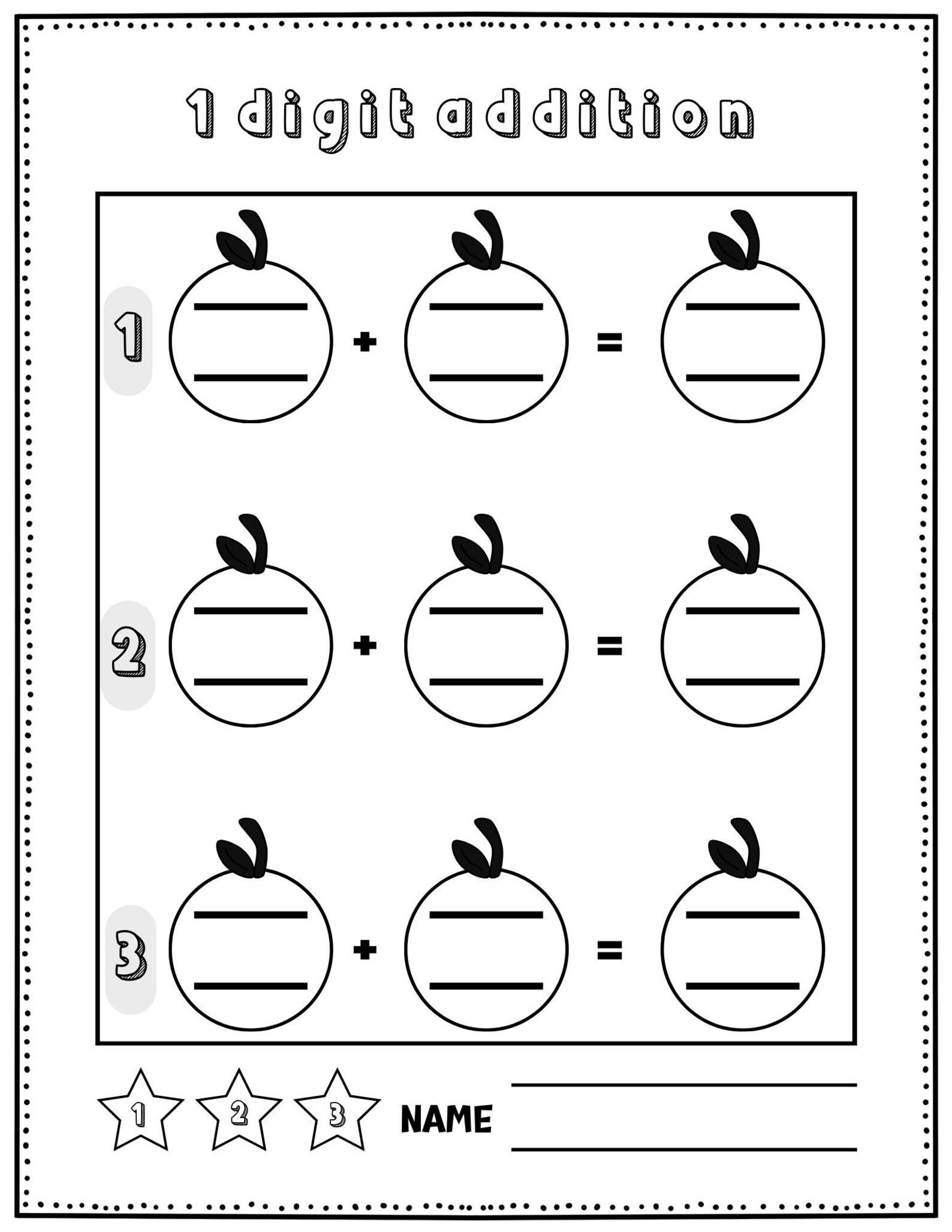 Addition Subtraction Template - Etsy
