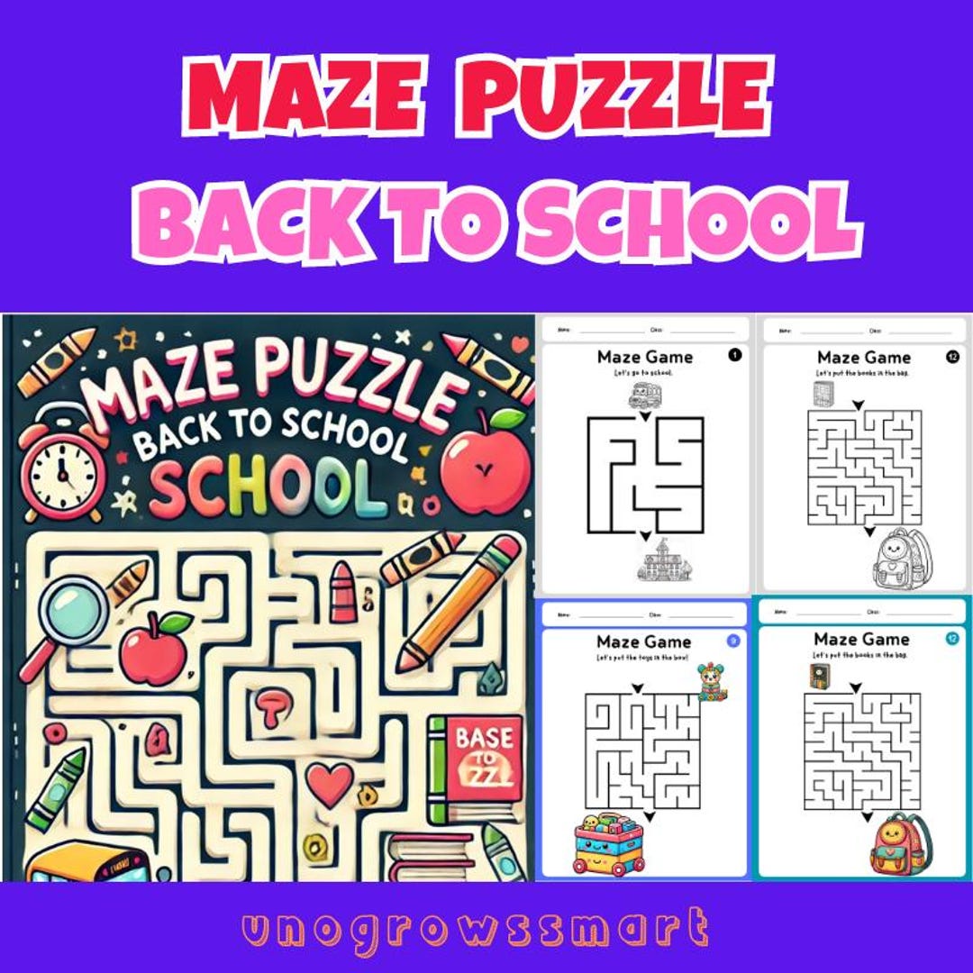 Maze Puzzle - Back to School - Etsy