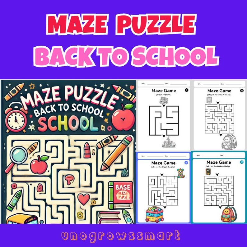 Maze Puzzle - Back to School - Etsy